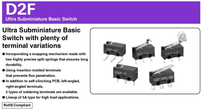 Omron D2F-5L Microswitch - Unique Prints
